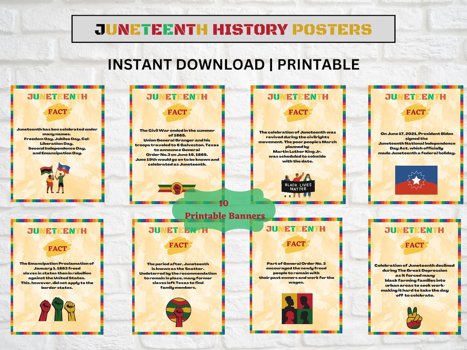 Juneteenth Posters, Freedom Day Posters, Juneteenth History Printable ...