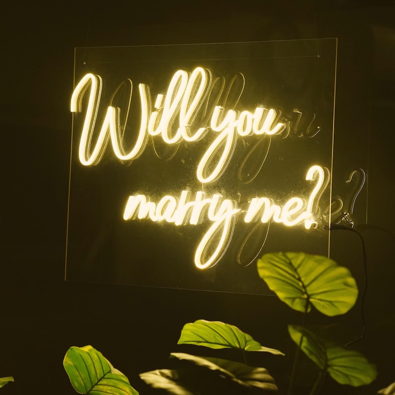 Will You Marry Me Neon Sign | Wedding Neon Light | Neon Sign Room Decor ...