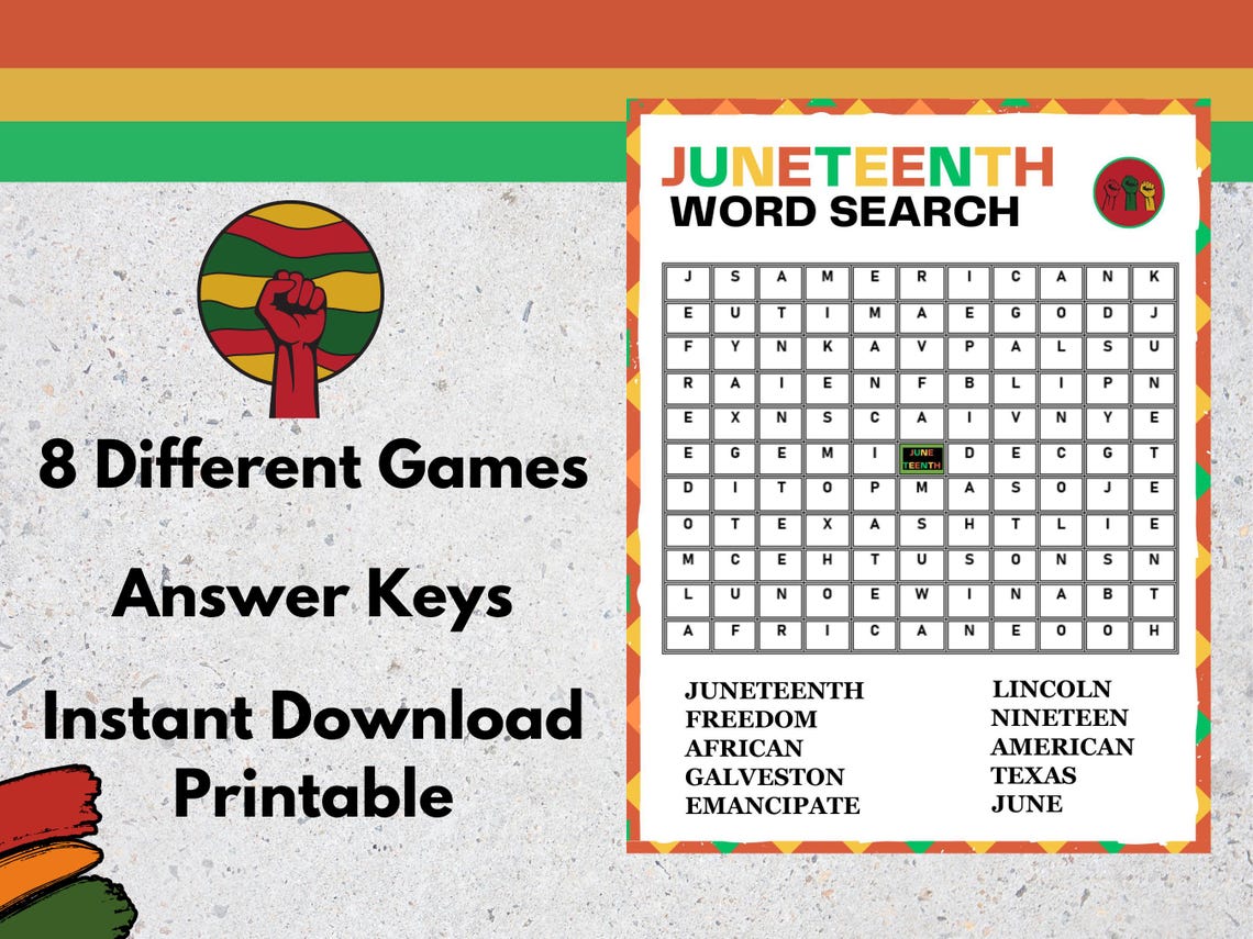 Juneteenth Games Bundle, Juneteenth Day Activity, Juneteenth ...