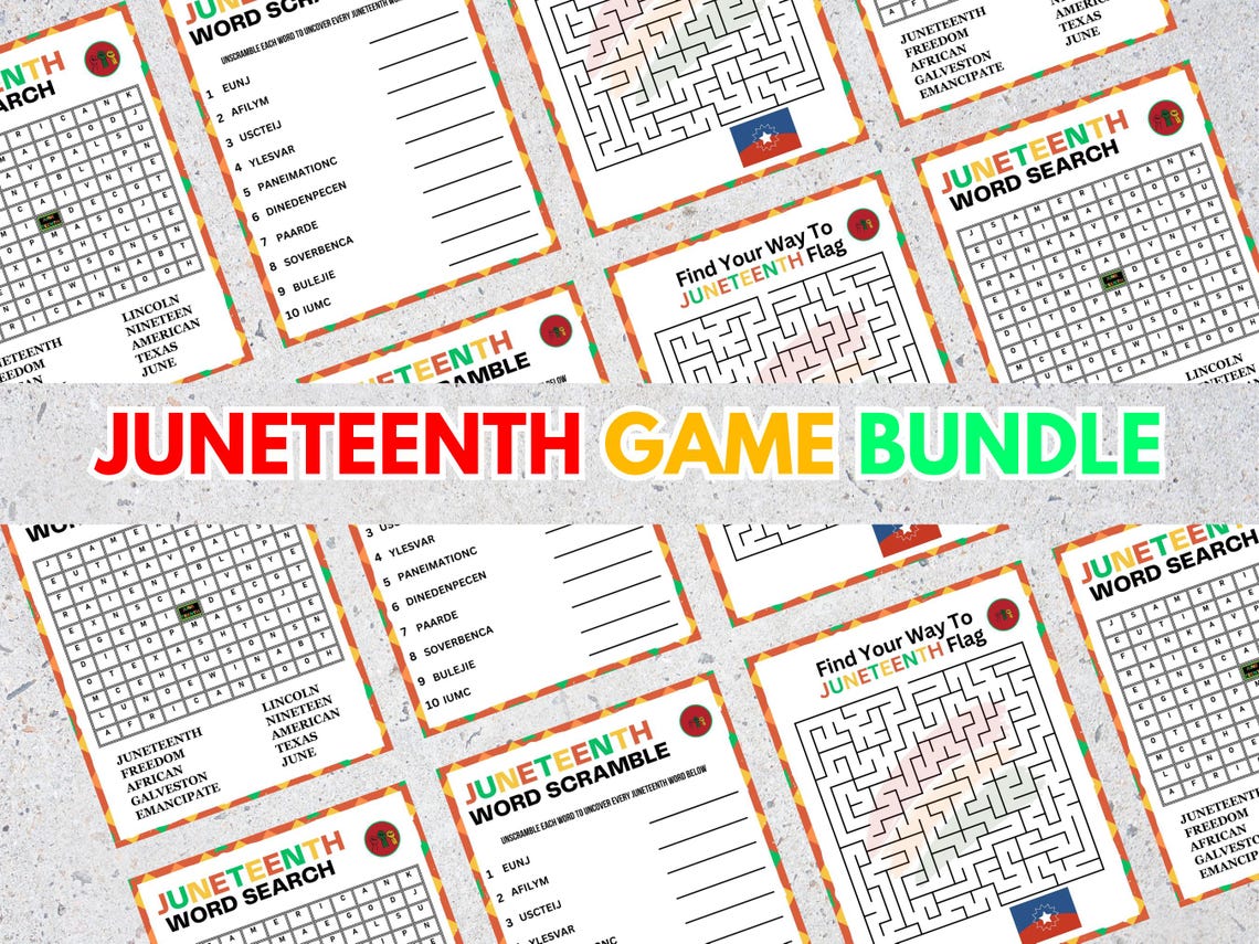 Juneteenth Games Bundle, Juneteenth Day Activity, Juneteenth ...
