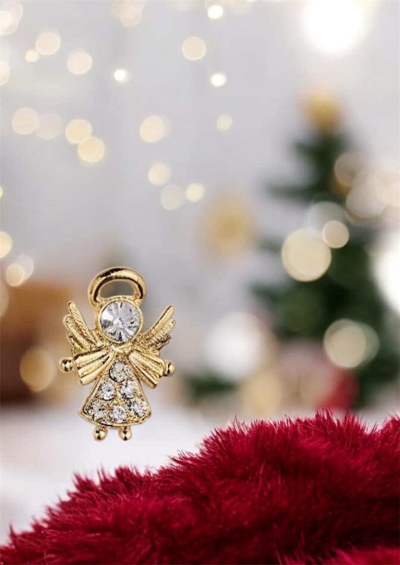 Gold Guardian Angel Lapel Pin With Shimmering Crystals - Etsy
