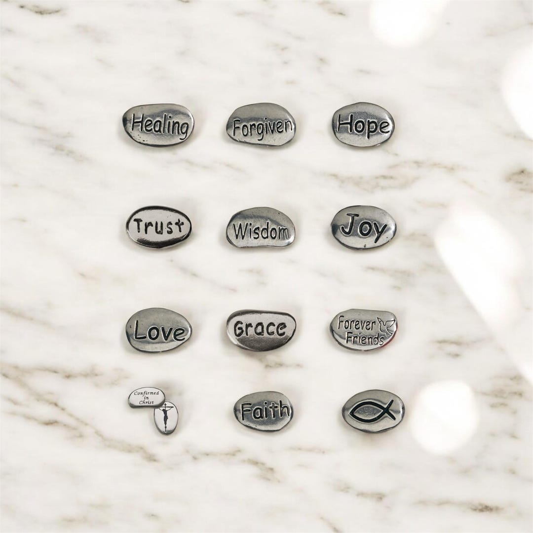 Daily Affirmations Pocket Tokens - Meaningful Handcrafted Pebble Stones ...