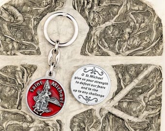 St. Michael the Archangel Keychain - Etsy