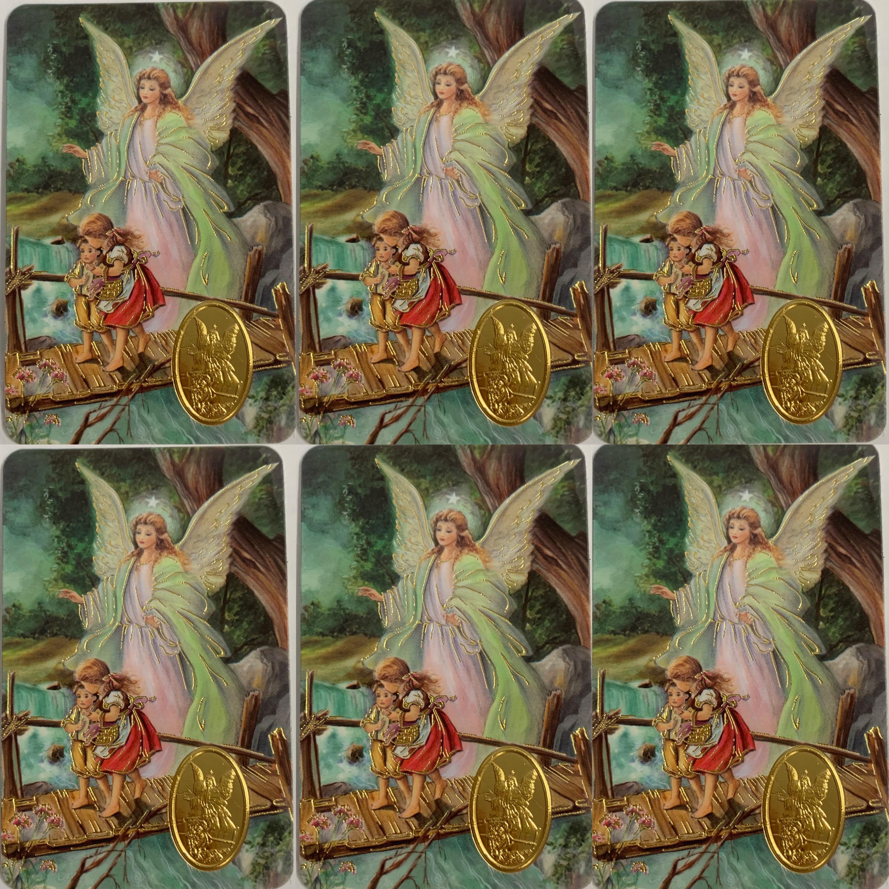 Guardian Angel Prayer Card- Paperstock Holy Card- Laminated - Etsy
