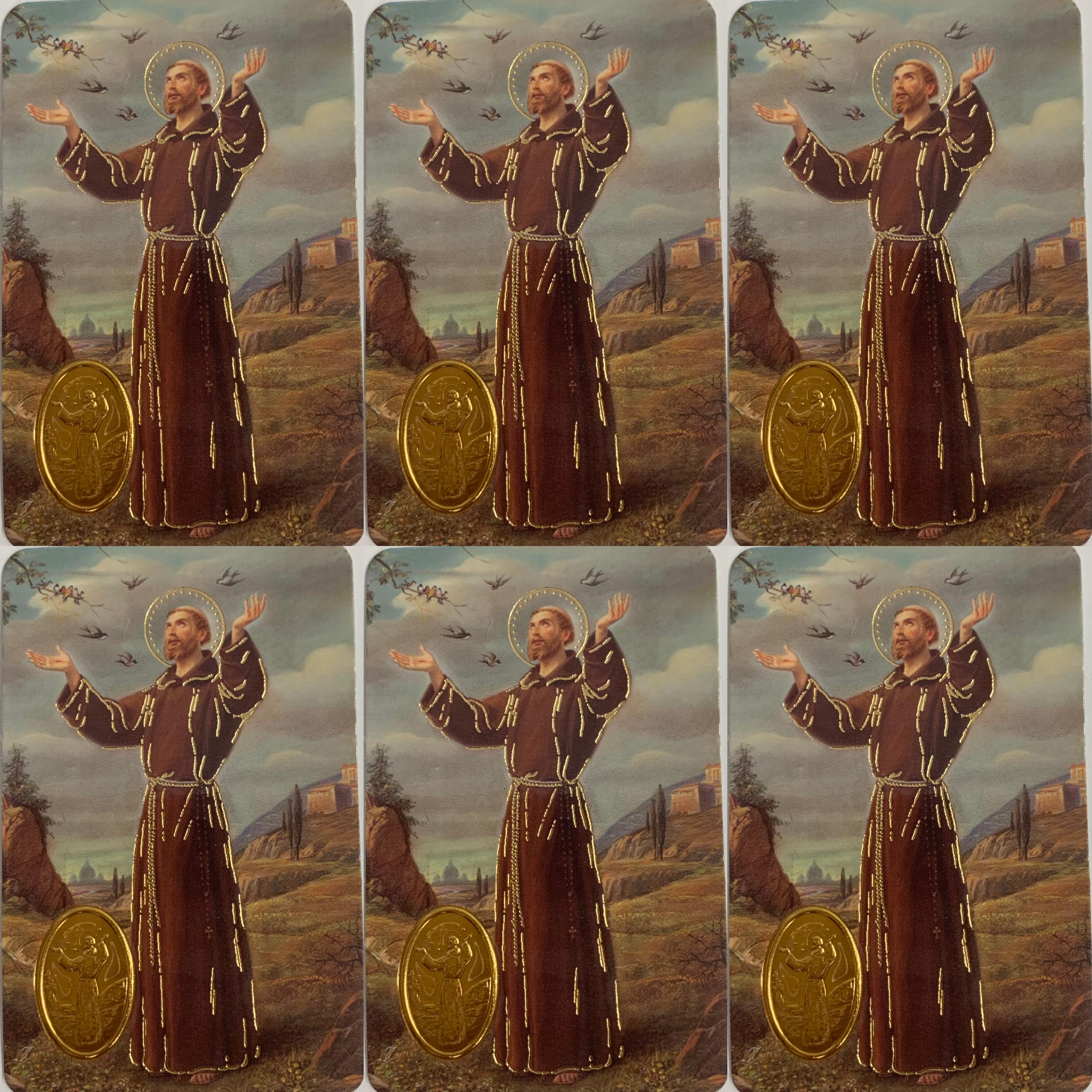 St.francis of Assisi Prayer Card- Paperstock Holy Card- Laminated - Etsy