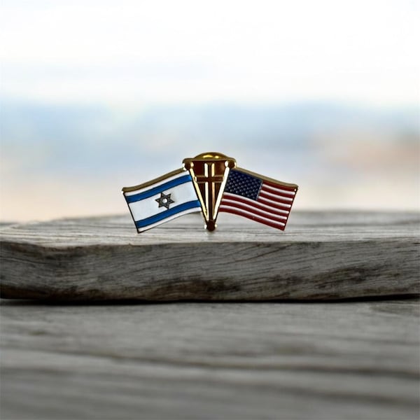 American Flag and Israeli Flag Lapel Pin - Etsy