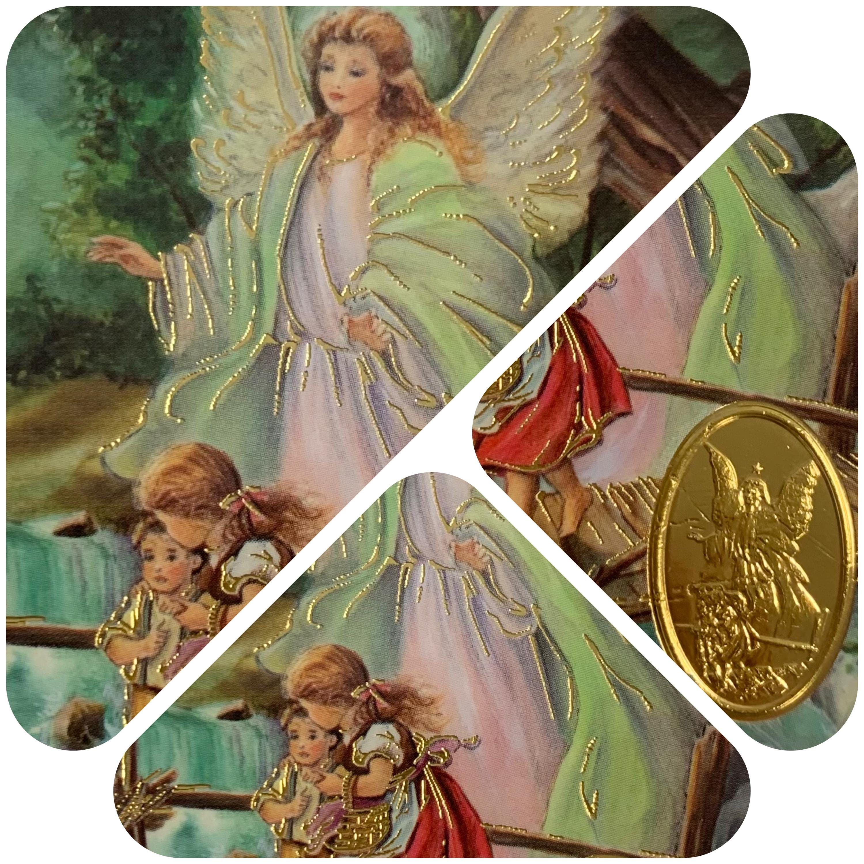 Guardian Angel Prayer Card- Paperstock Holy Card- Laminated - Etsy