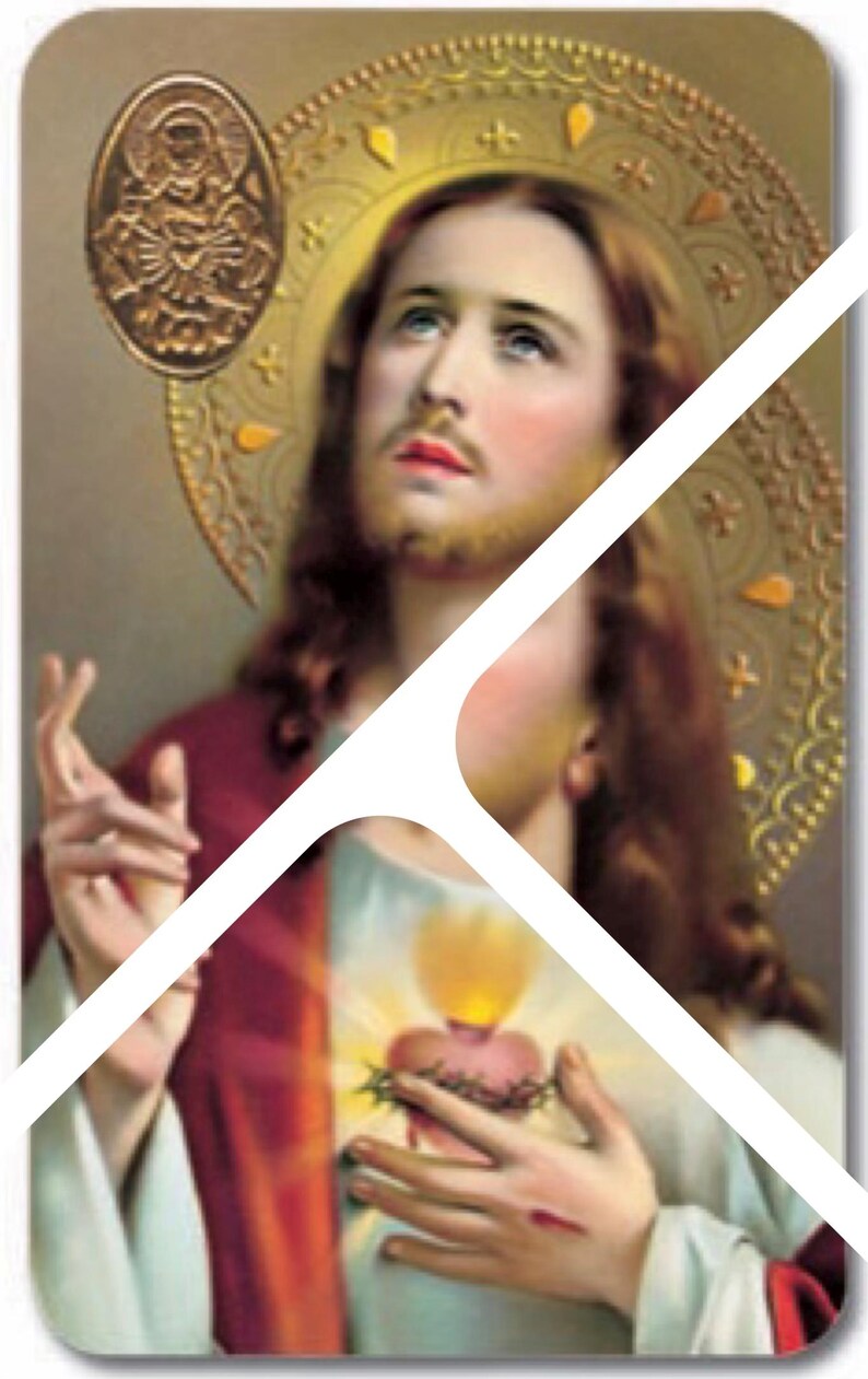 Sacred Heart of Jesus With Prayer Holy Card- Paperstock Holy Card ...