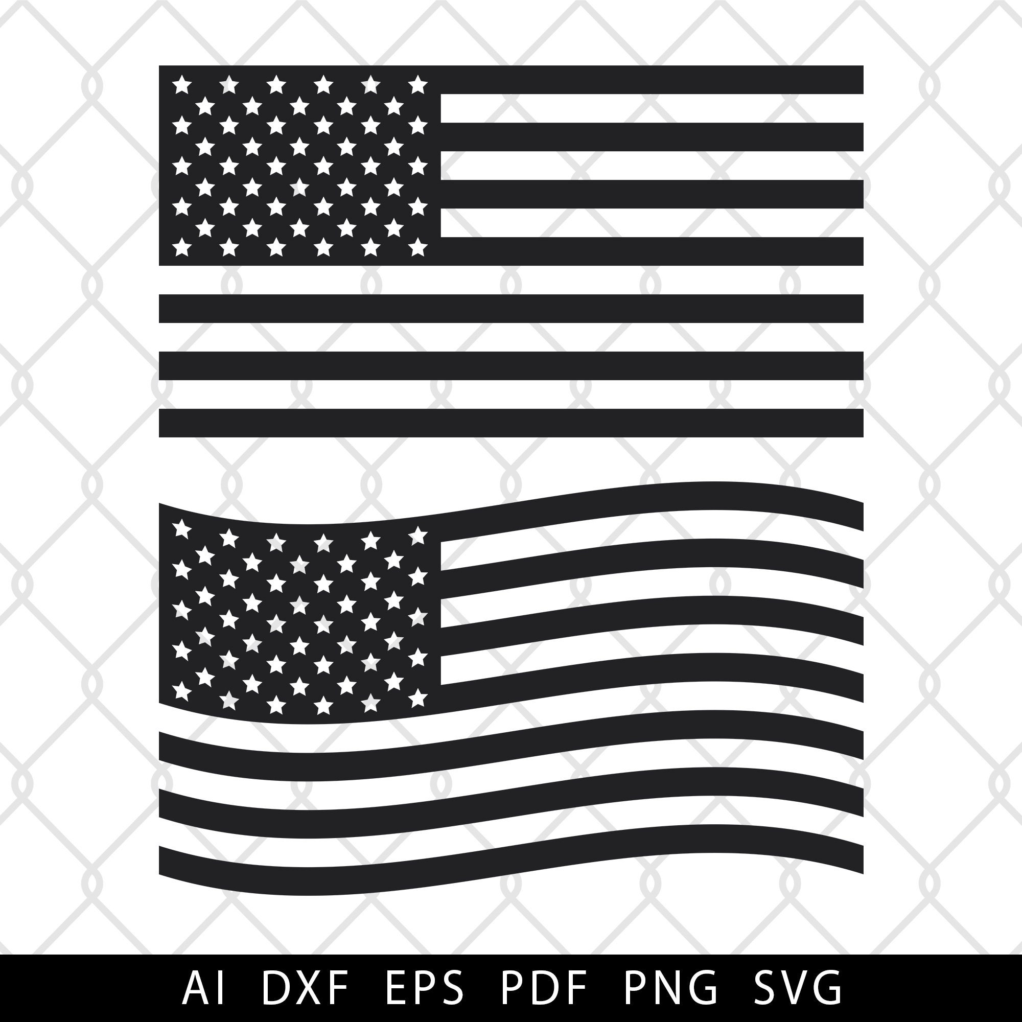 American Flag Svg Files, American Flag Silhouette, Layered American ...
