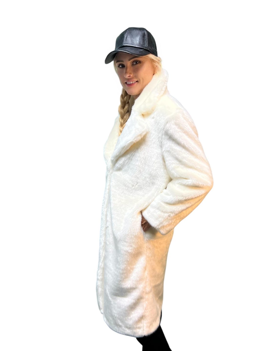 White Faux Fur Sable Coat - Etsy