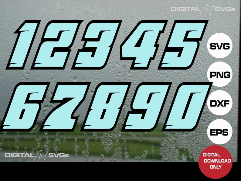 Dirt Bike Number SVG Cut Files: MX BMX Speed Font (digital Download) - Etsy