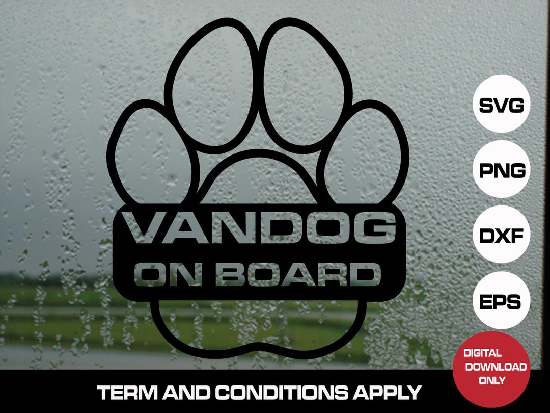 Vandog on Board , Dog Camper Van Decal , Camper Sticker,vanlife - Etsy