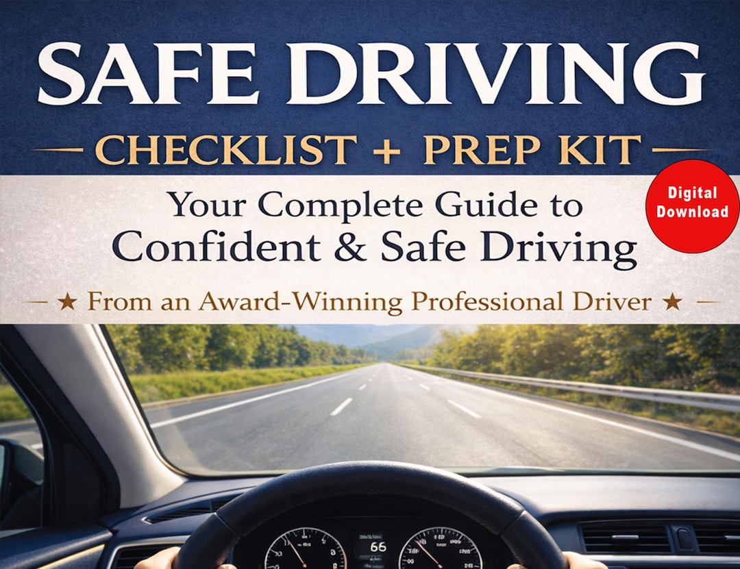 Safe Driving Checklist + Prep Kit PDF | New Driver Guide | Driving Test ...
