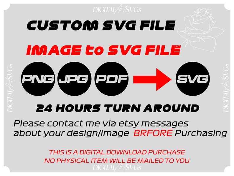 Custom Svg Cut Files, Image to Svg,digital Download, Made to Order - Etsy