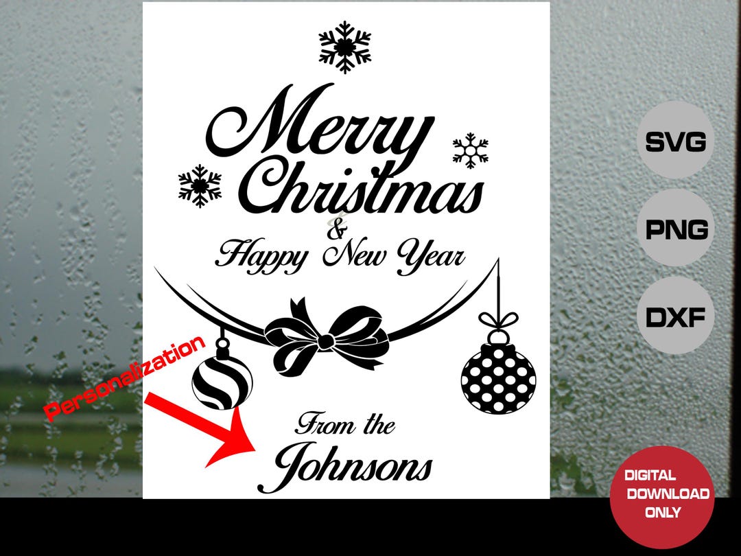 Personalized Christmas SVG Bundle, Holiday Clipart (digital Download ...