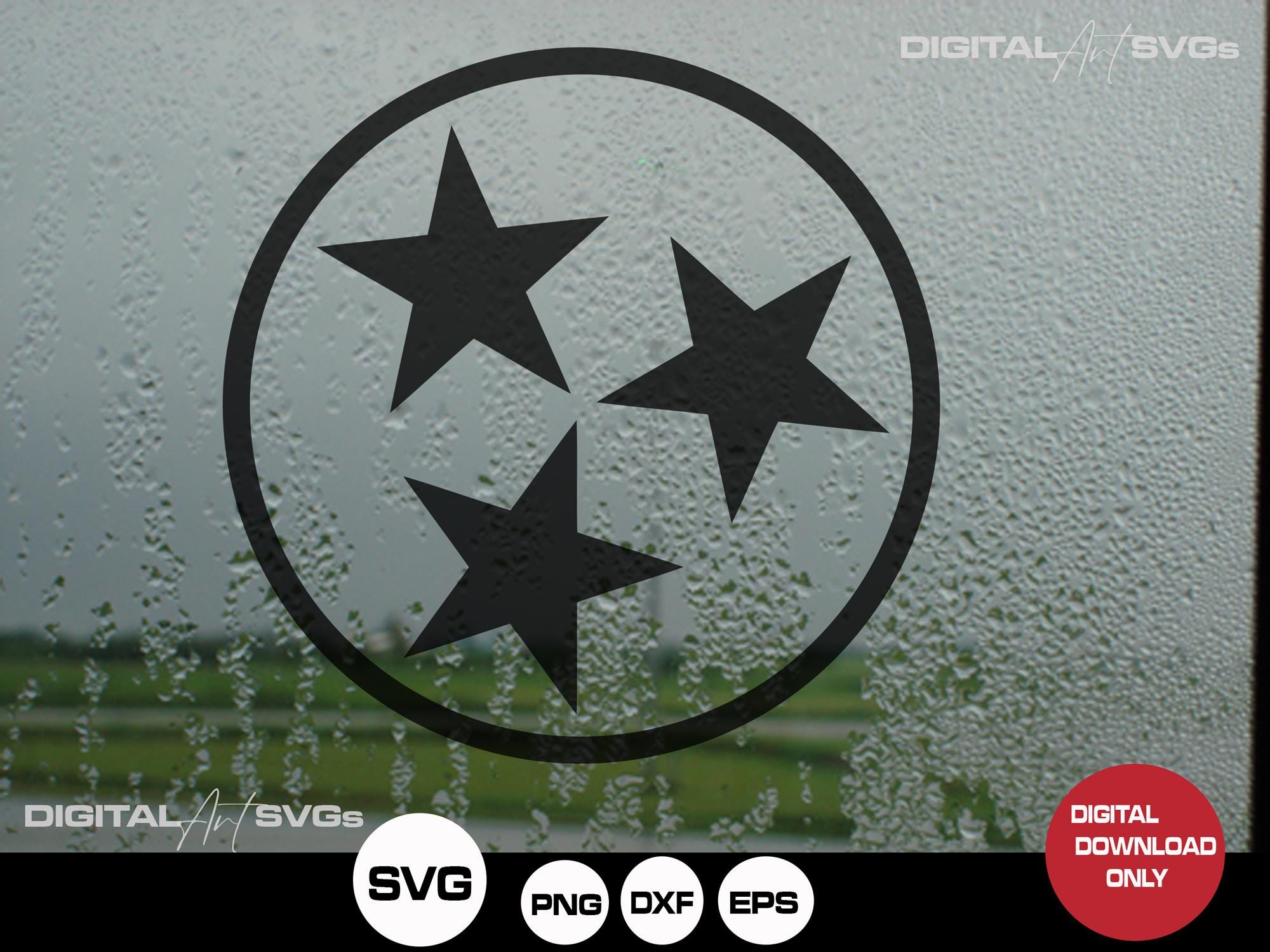 Tennessee Tri-star SVG Cut File | Tristar Silhouette Vector | State ...