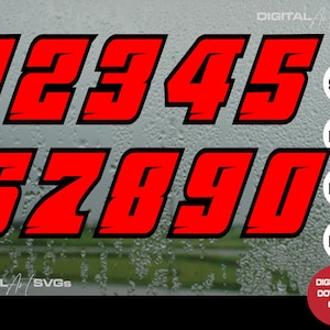 Dirt Bike Number SVG Cut Files: MX BMX Speed Font (digital Download) - Etsy