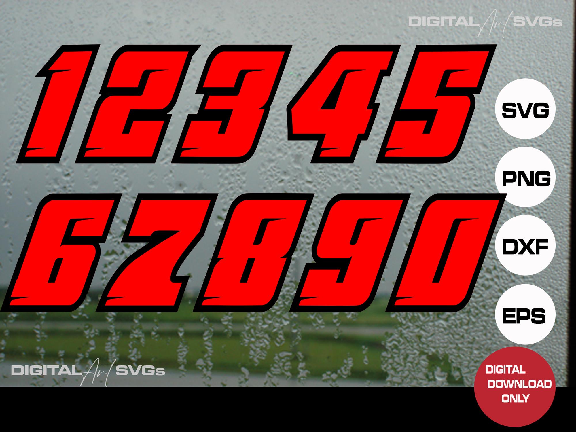 Dirt Bike Number SVG Cut Files: MX BMX Speed Font (digital Download) - Etsy