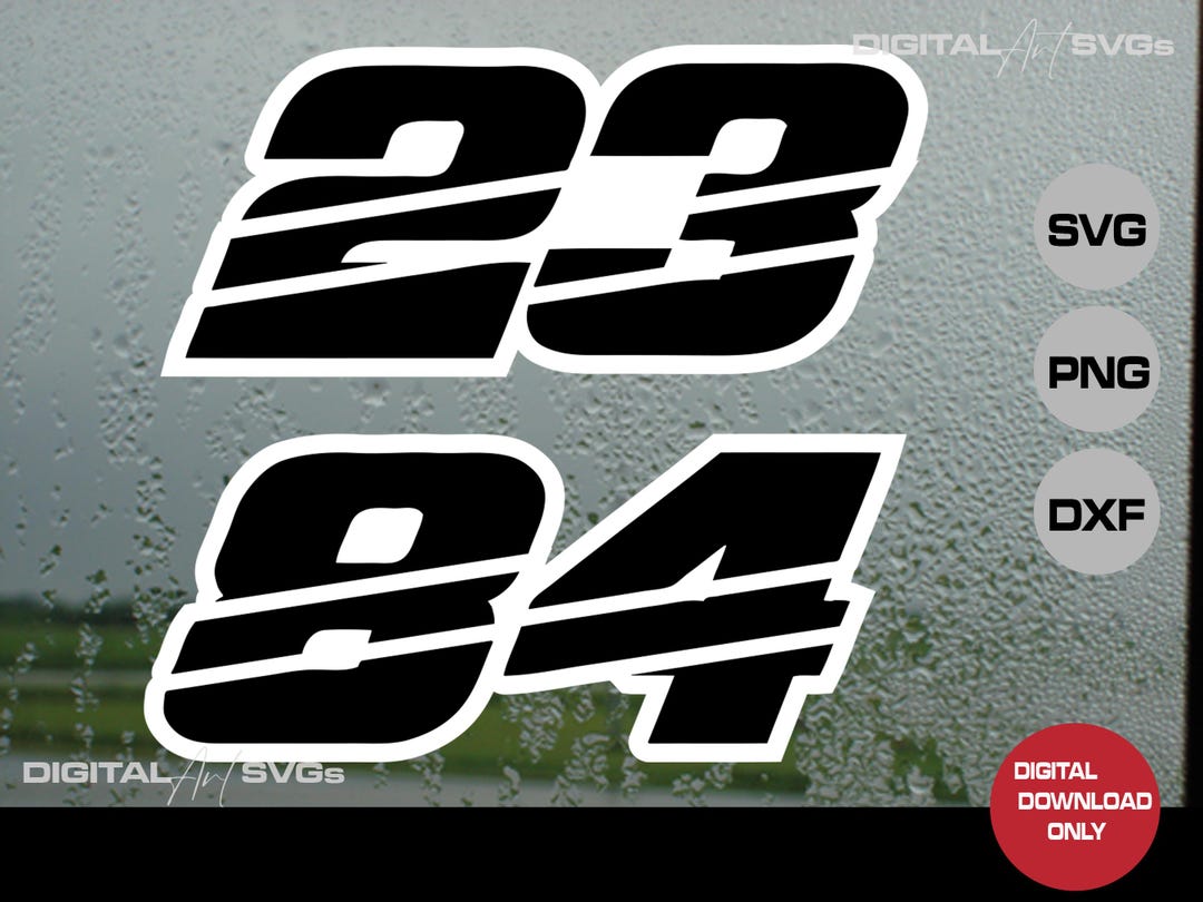 New 2024 Dirtbike Motorcycle Number Cut Files, MX BMX Speed SVG Font ...
