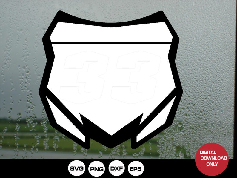 Dirt Bike Front Number Plate SVG PNG: Personalized Design (digital ...