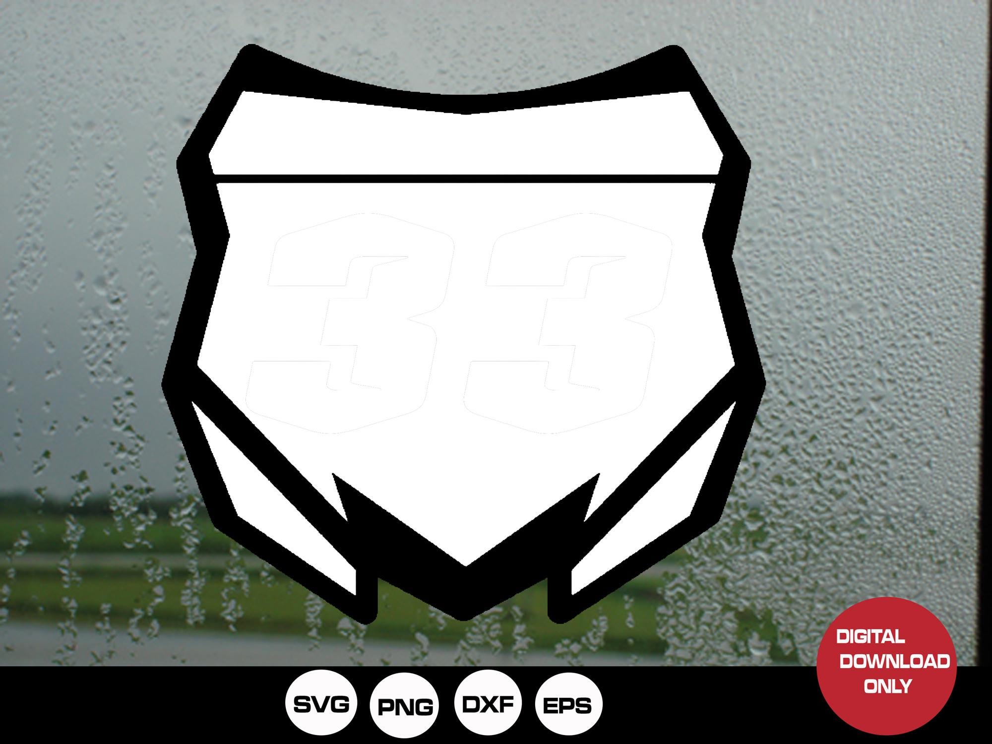 Dirt Bike SVG File & PNG File for Cricut | Front Number Plate Design ...