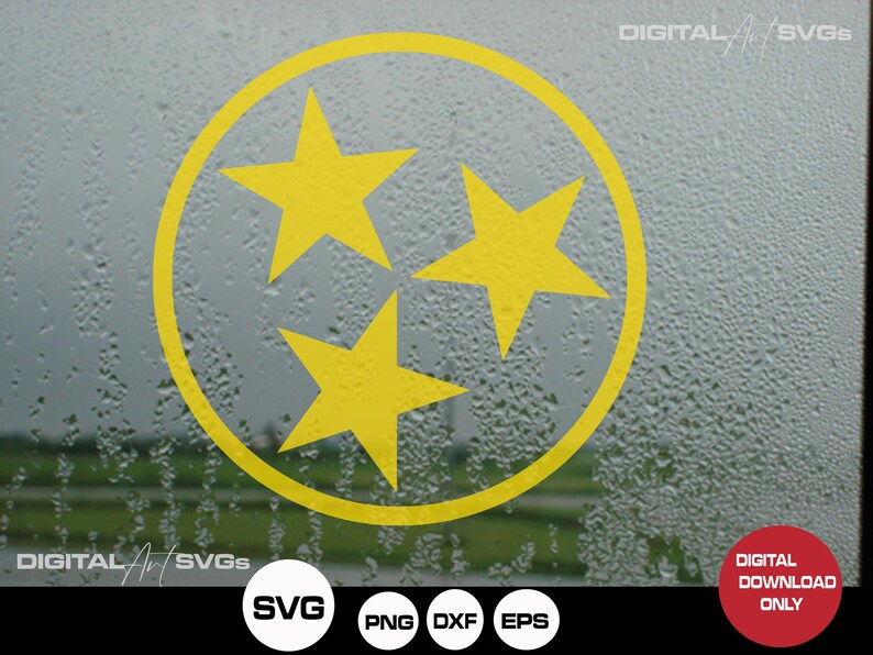 Tennessee Tri-star SVG Cut File | Tristar Silhouette Vector | State ...