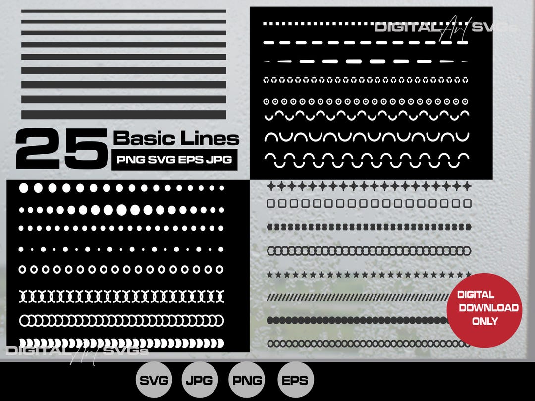 BASIC LINE SVG, Basic Straight Lines Svg, Dotted Line Svg,dots Svg ...
