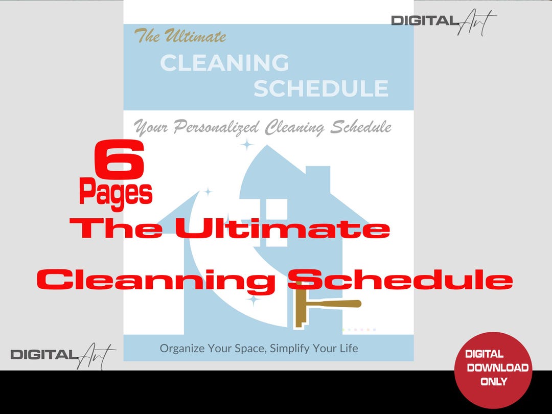 Cleaning Schedule Checklist, Household Family Kids Chores Chart List ...