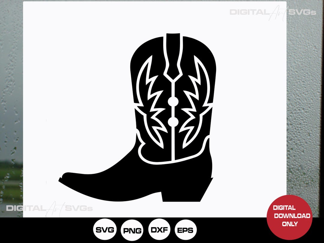 Cowboy Boot SVG Cut File: Western Clipart (digital Download) - Etsy