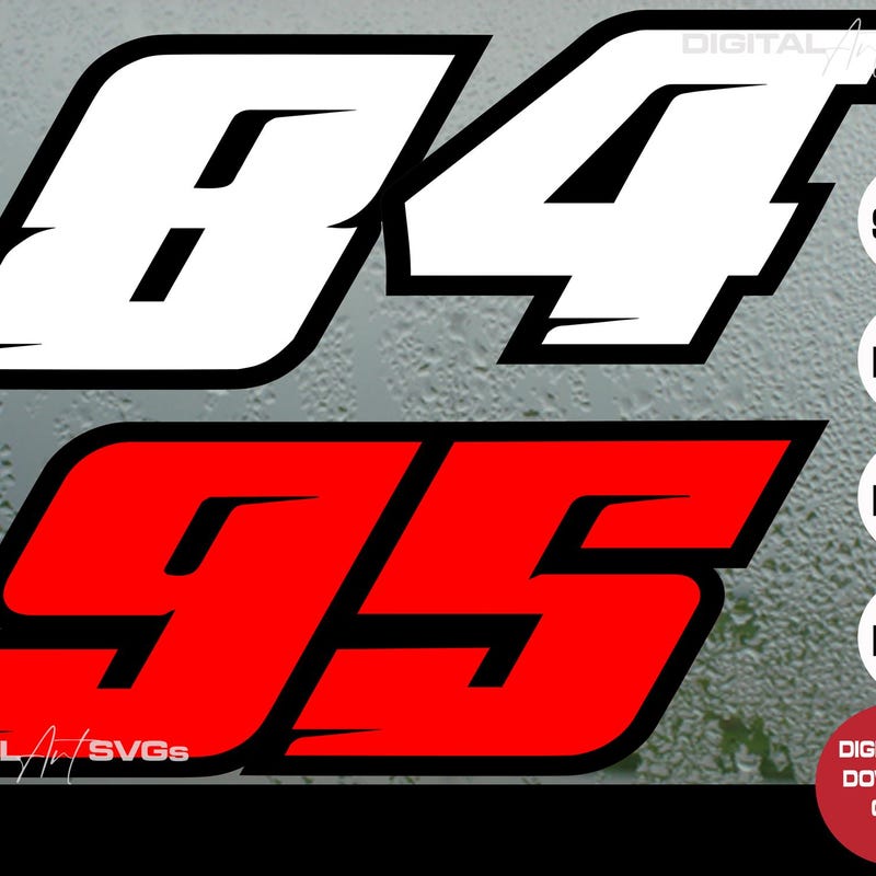 Race Car Numbers Decals - Etsy UK