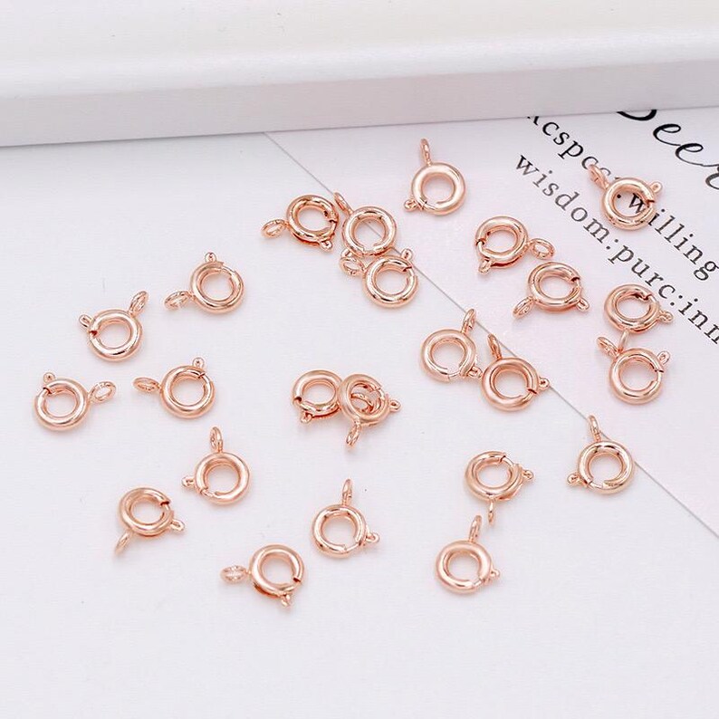 18k Gold Filled Spring Ring Clasp, Open or Closed Ring Option, Jewelry ...