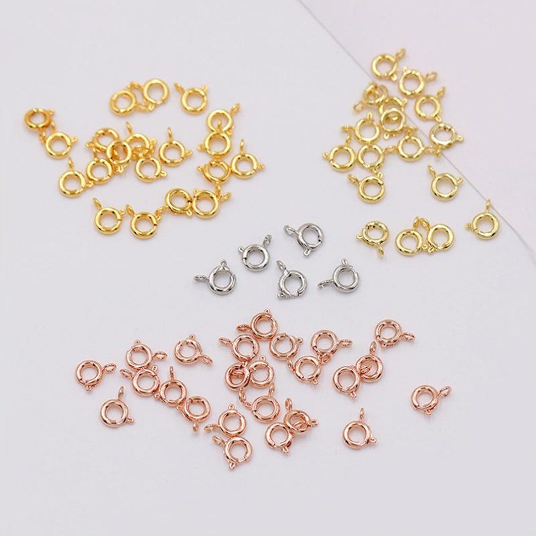 18k Gold Filled Spring Ring Clasp, Open or Closed Ring Option, Jewelry ...