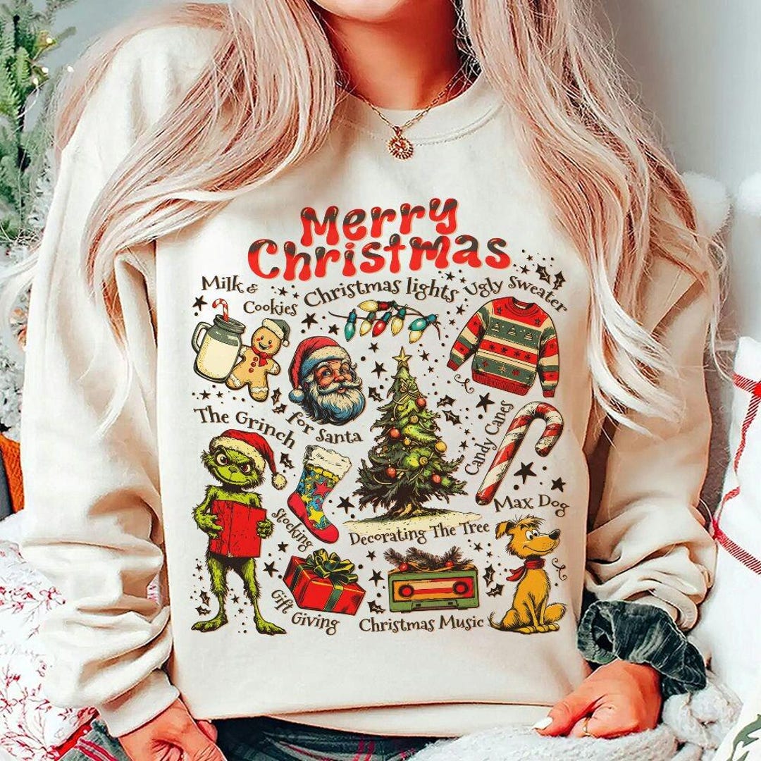 Merry Christmas Grinch Doodles PNG, Xmas Little Things Gingerbread ...