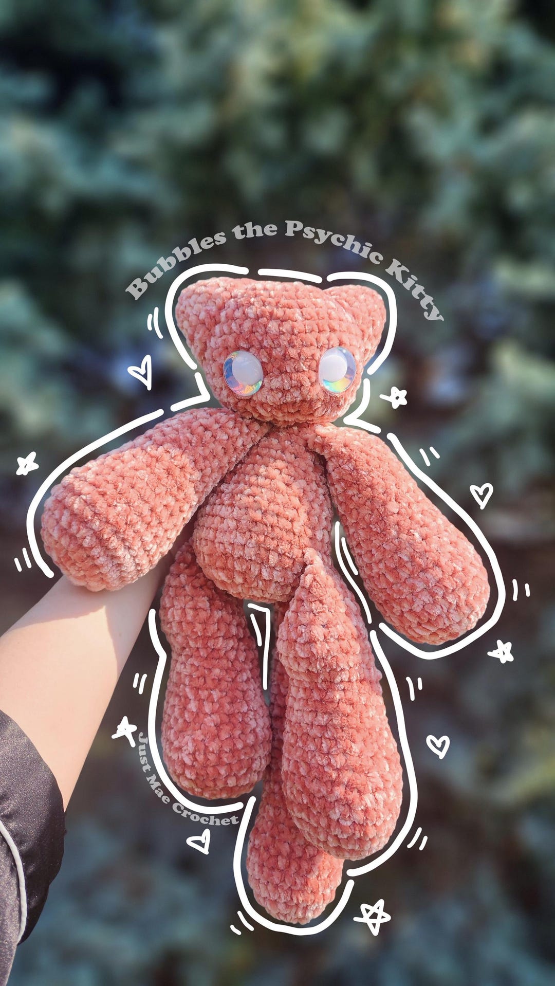 Bubbles the Psychic Kitty – Crochet Amigurumi Plushie | Handmade Cat ...