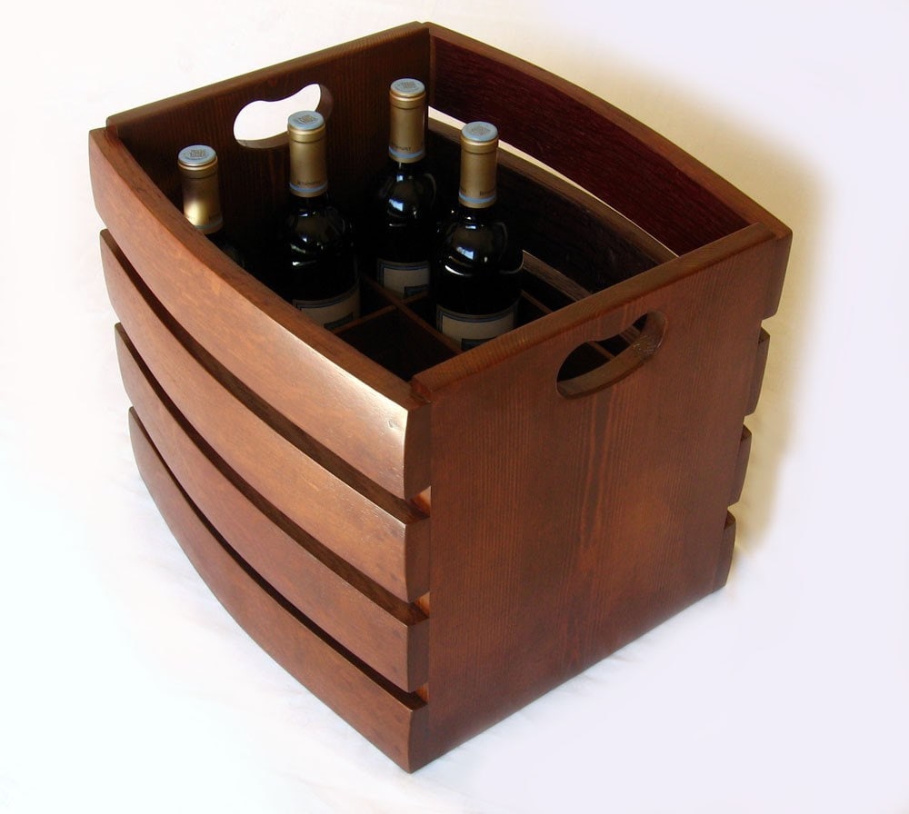 The Barrel Crate, Recycled Wine Barrel Staves Beer or Wine Stackable ...
