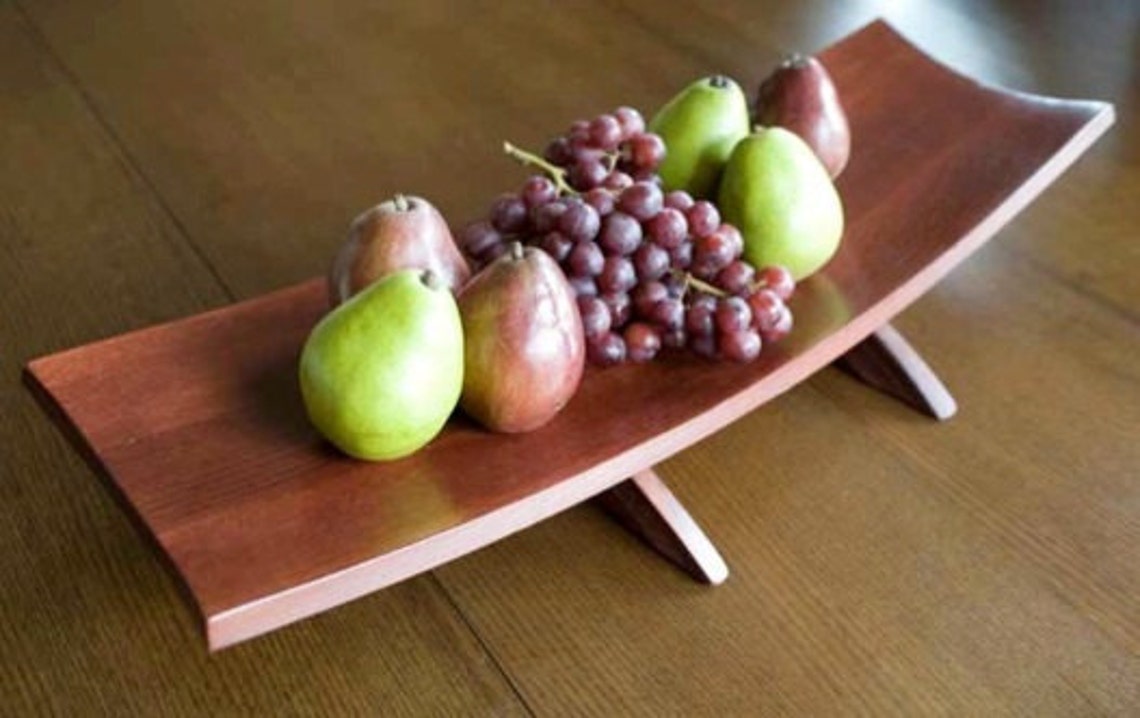 The Platter, Recycled Oak Wine Barrel Staves Large Plate, Centerpiece ...