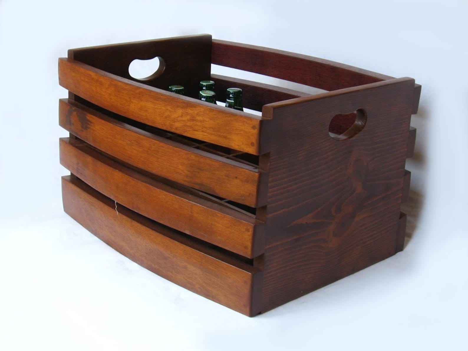 The Barrel Crate, Recycled Wine Barrel Staves Beer or Wine Stackable ...