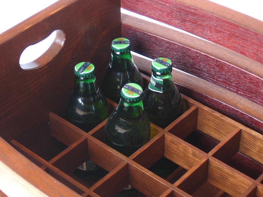 The Barrel Crate, Recycled Wine Barrel Staves Beer or Wine Stackable ...