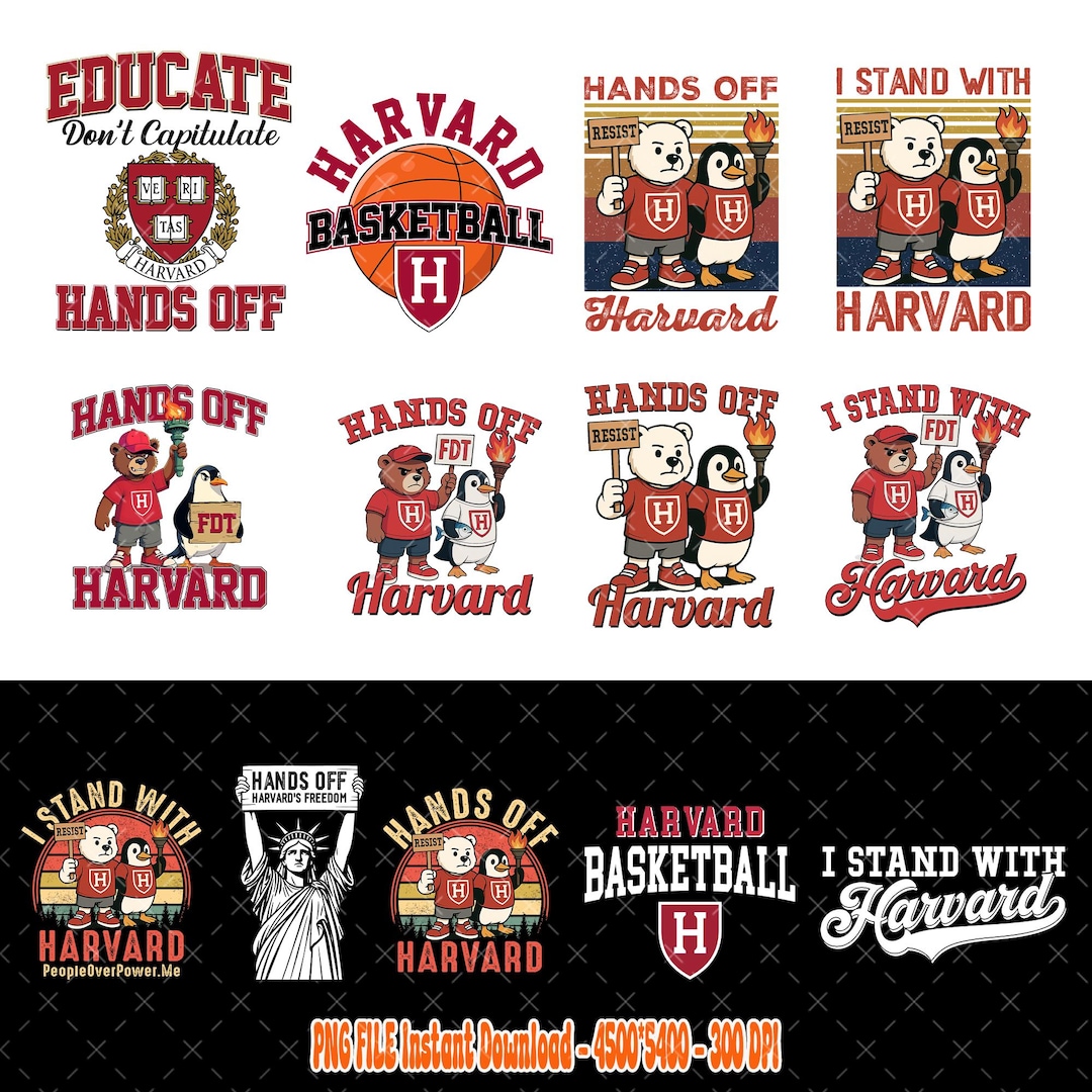 Hands off Harvard Png Bundle, Bear Penguin Fdt Political Sublimation ...