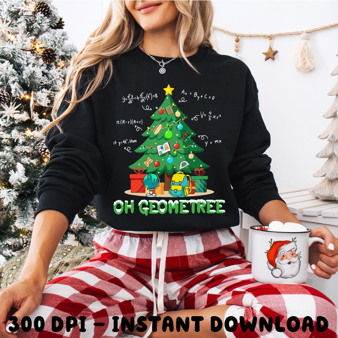 Oh Geometree Png, Geometry Christmas Tree Png, Teacher Png, Funny Math ...