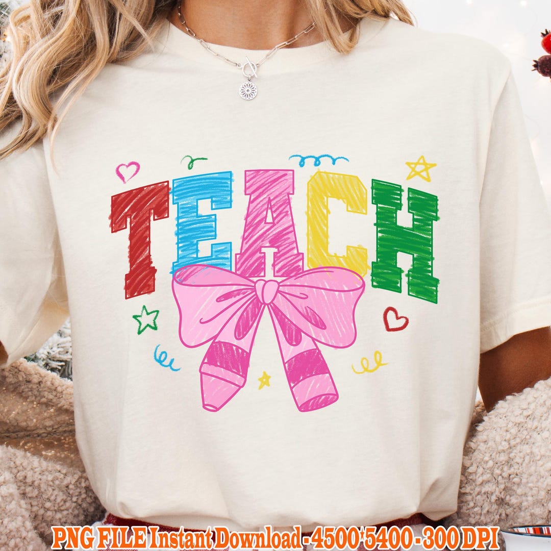Coquette Bow Crayon Teacher Png, Coquette Teach, Teacher Bow Png ...