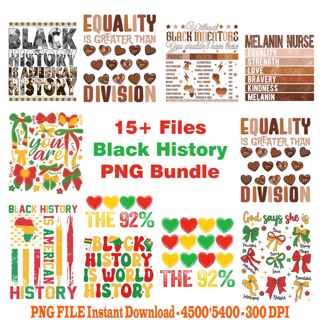 15+ Black History Month Bundle Png, Black History Png, I Am Black ...