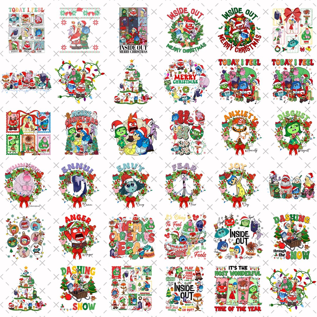 40+ Christmas Inside Out PNG Bundle, Christmas Light Tree Png, Cartoon ...