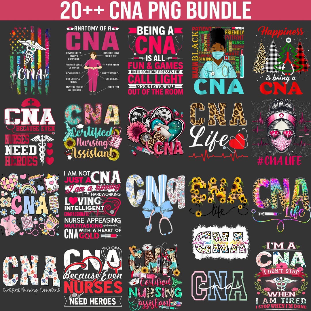 20+ CNA Png Bundle, CNA Certified Nursing Assistant Png Sublimation ...