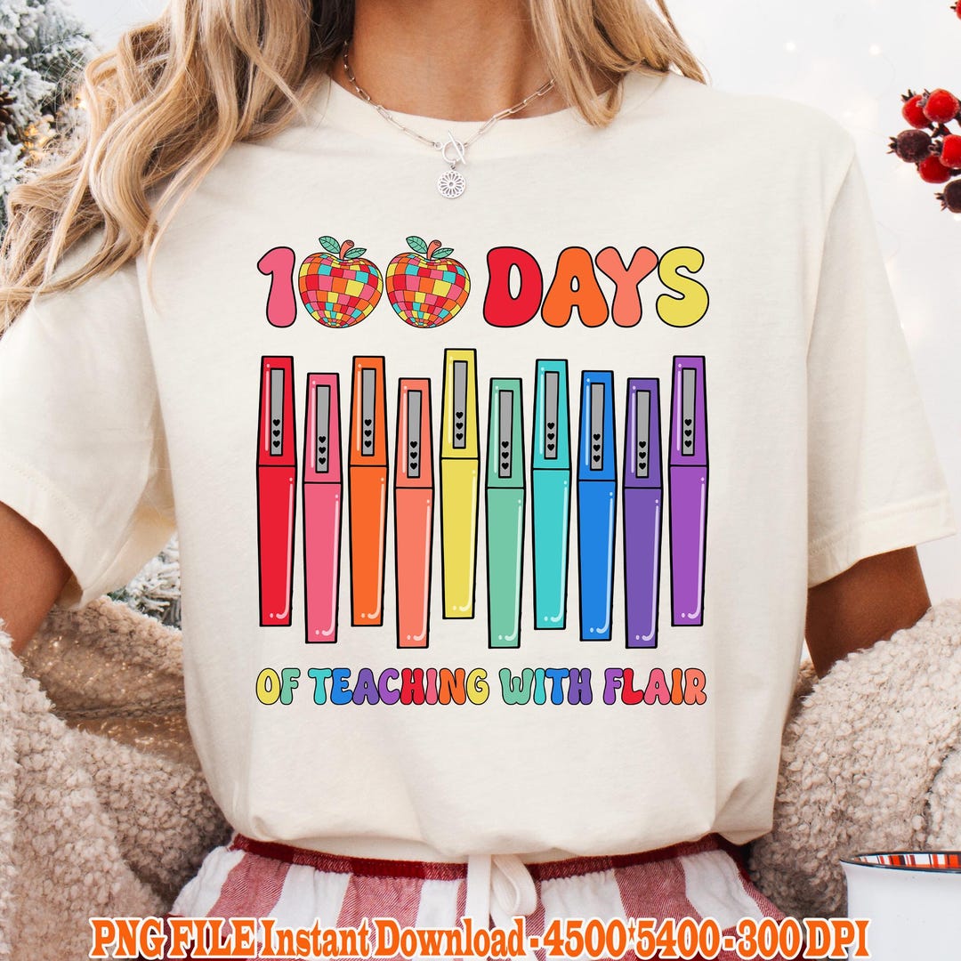 100 Days of Teaching With Flair Png, Teacher Png, Flair Pens Teacher ...