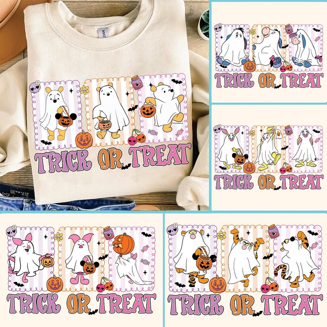 Winnie the Pooh Halloween Png, Trick or Treat PNG, Tigger Piglet Eeyore ...