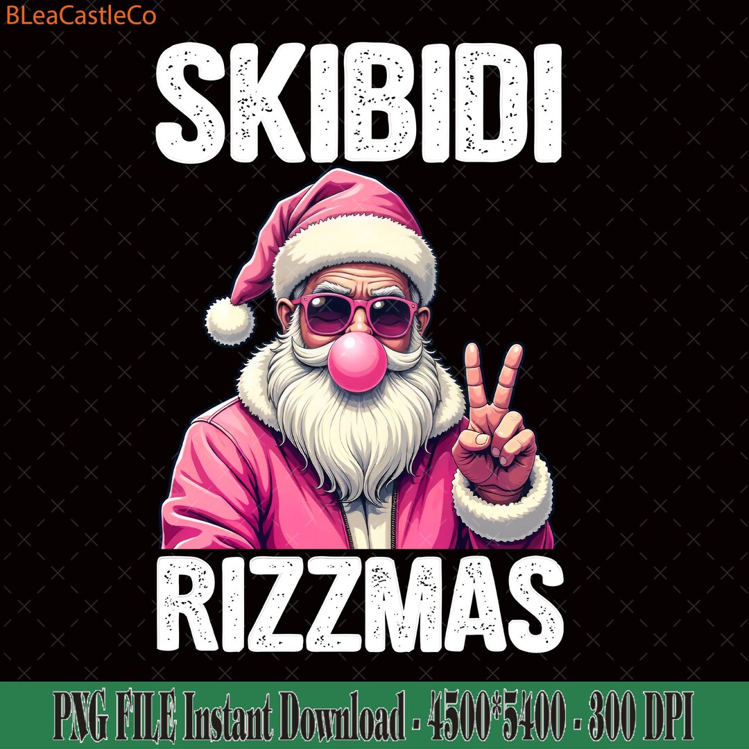 Skibidi Rizzmas Png, Merry Rizzmas Png, Santa Claus Rizz Png, Rude ...