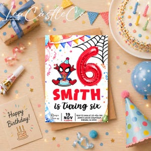 Personalized Superhero Birthday Invitation | Custom Name Kids Party ...