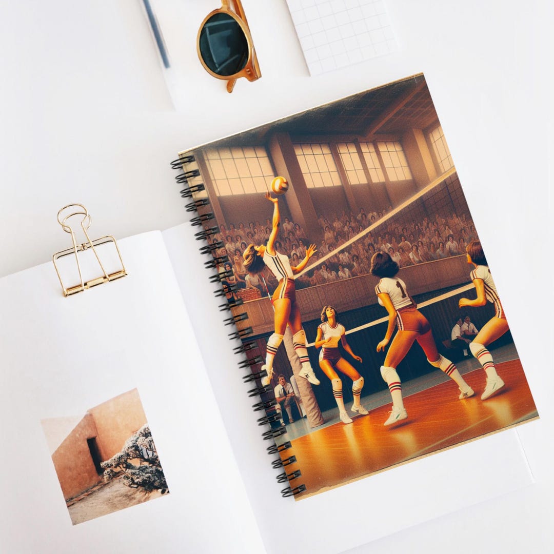 Retro Volleyball Notebook - Etsy