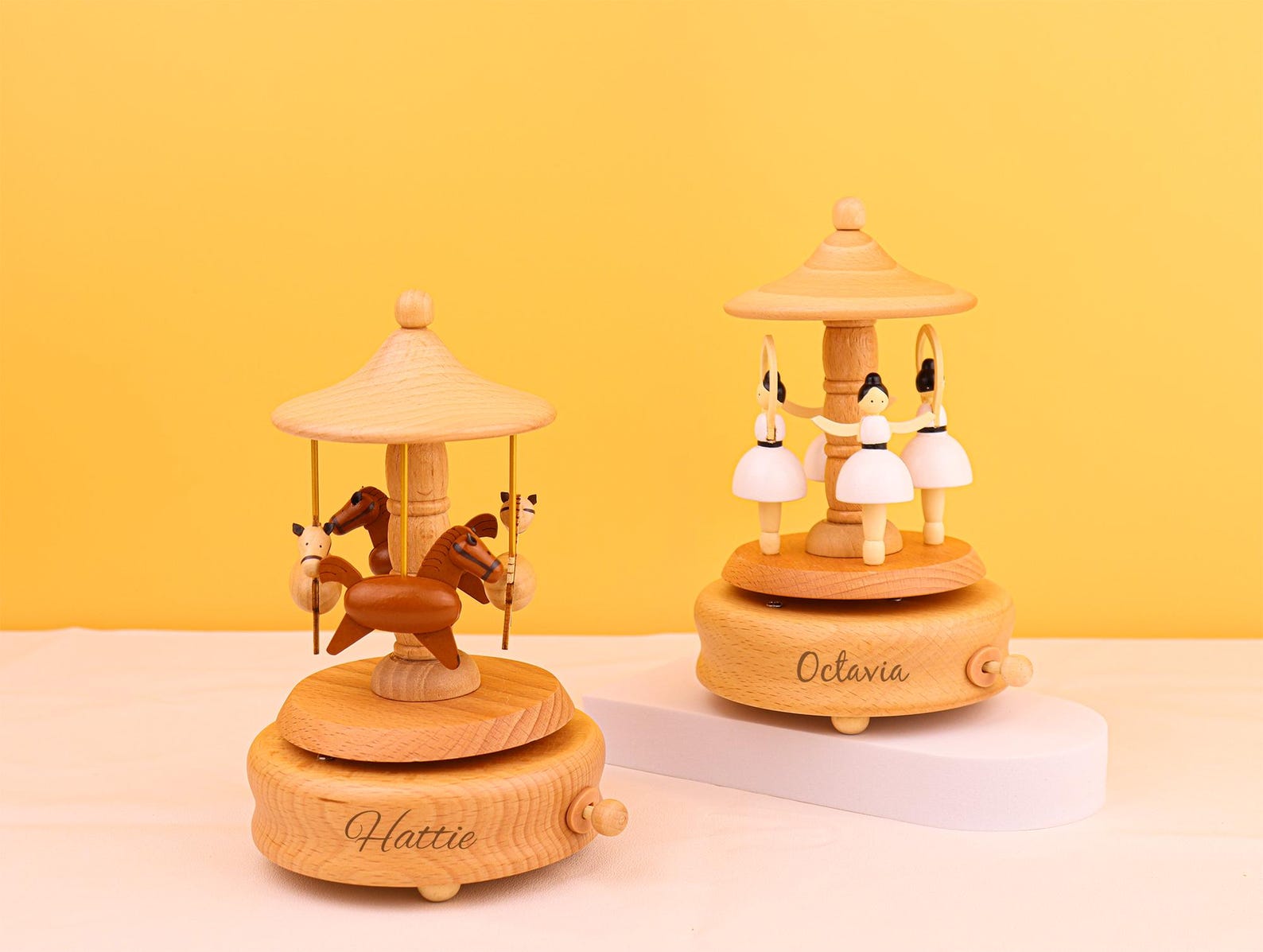 Personalized Music Box, Wooden Music Box, Engraved Name Music Box, Baby ...